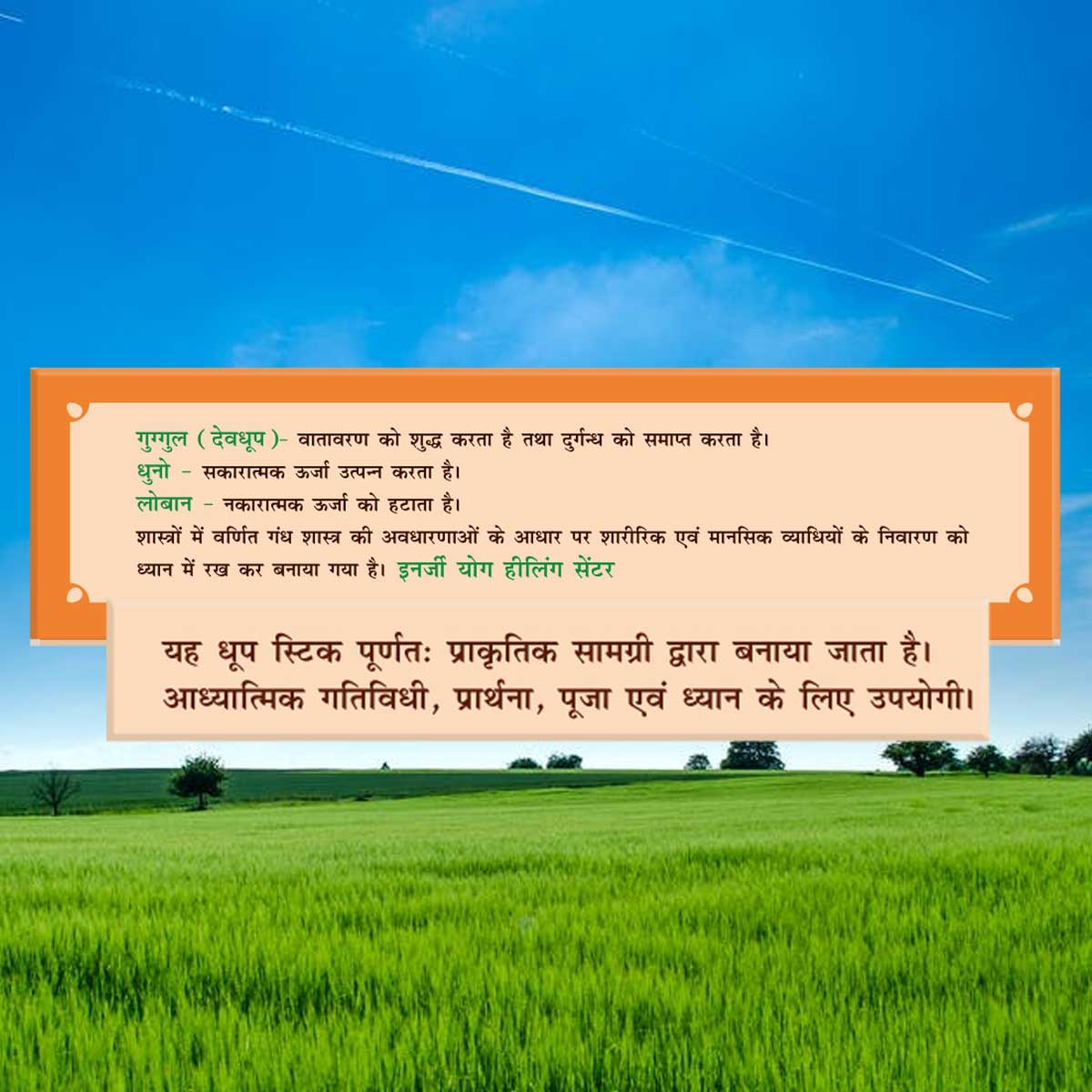 Natural Dhoop - 3 Packs with 20 sticks in each – Energyyoga Shop